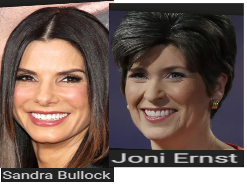 U.S. Senator Joni Ernst = Sandra Bullock, actress … EXPOSED HERE 1ST ...