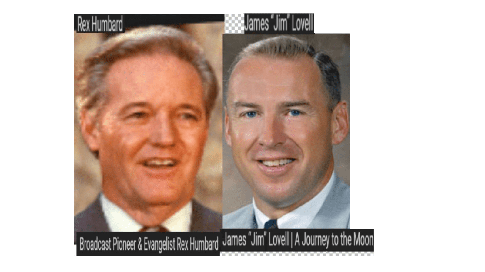 TV Evangelist REX HUMBARD = Astronaut JIM LOVELL … Exposed here 1st ...