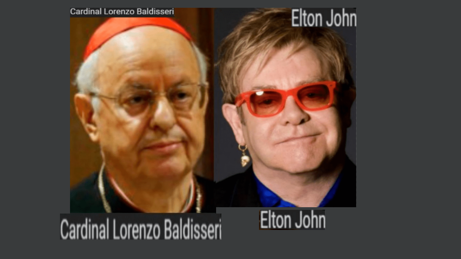 Cardinal Lorenzo Baldisseri = Elton John … EXPOSED HERE 1ST! – STRONG ...