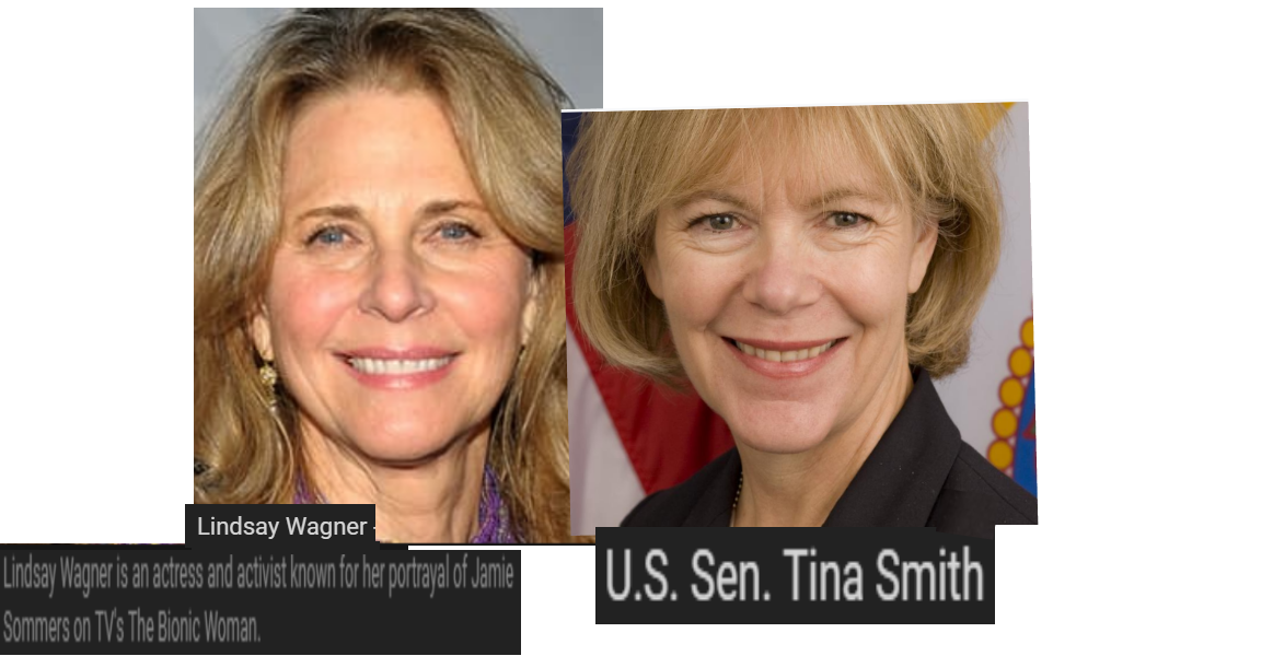 “The Bionic Woman”: LINDSAY WAGNER = U.S. Sen. TINA SMITH ...