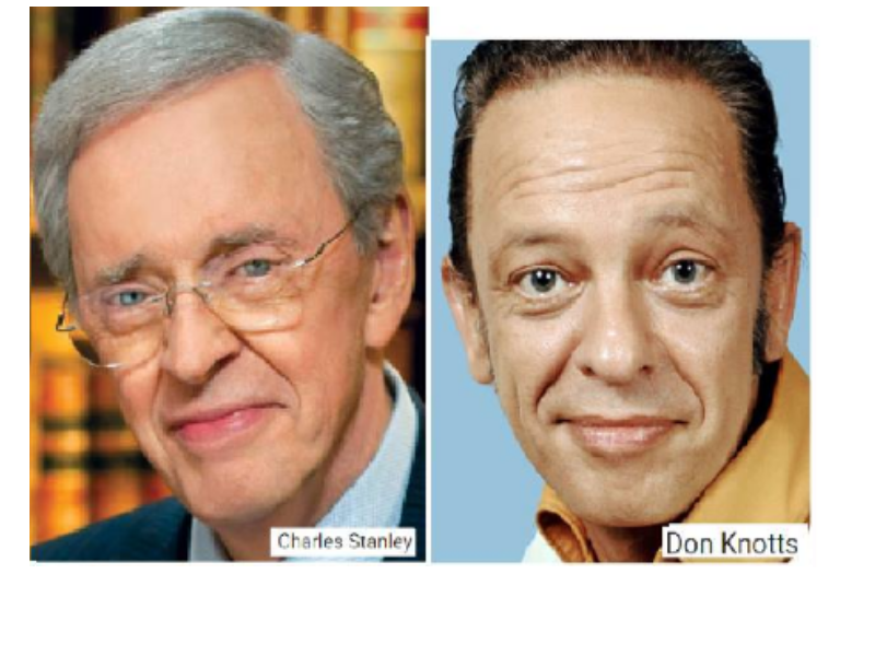 TV Pastor, Dr. Charles Stanley = Don Knotts, comedic actor. EXPOSED ...