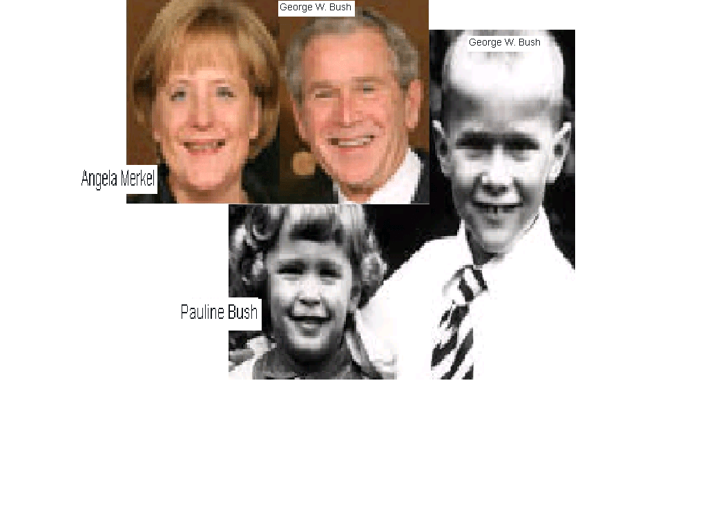 Angela Merkel & George W. Bush are sister & brother ……………………….. German ...
