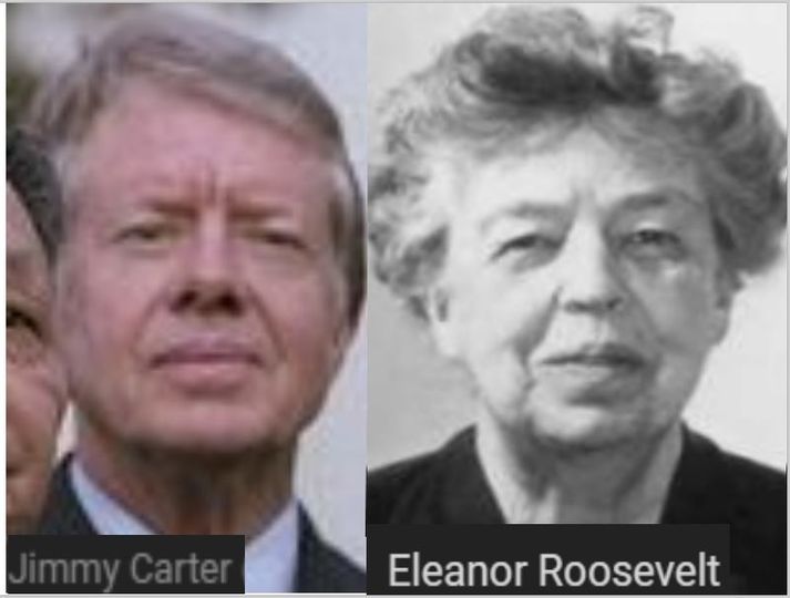 Eleanor Roosevelt is the mother of Jimmy Carter. ELEANOR ROOSEVELT ...