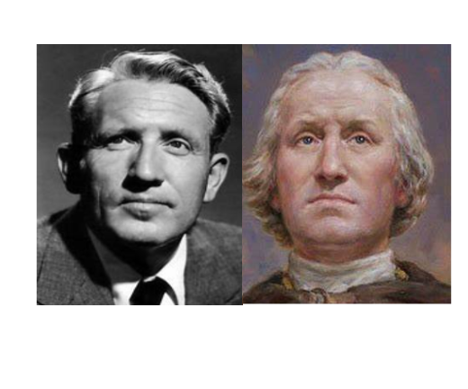MOVIE STAR, SPENCER TRACY = U.S. PRES. GEORGE WASHINGTON, CLONE ...