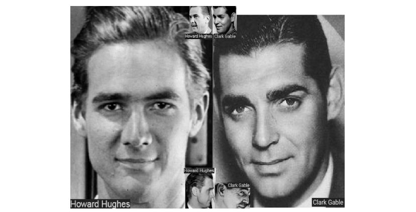 BILLIONAIRE HOWARD HUGHES = ACTOR CLARK GABLE, HOLLYWOOD MOVIE STAR ...