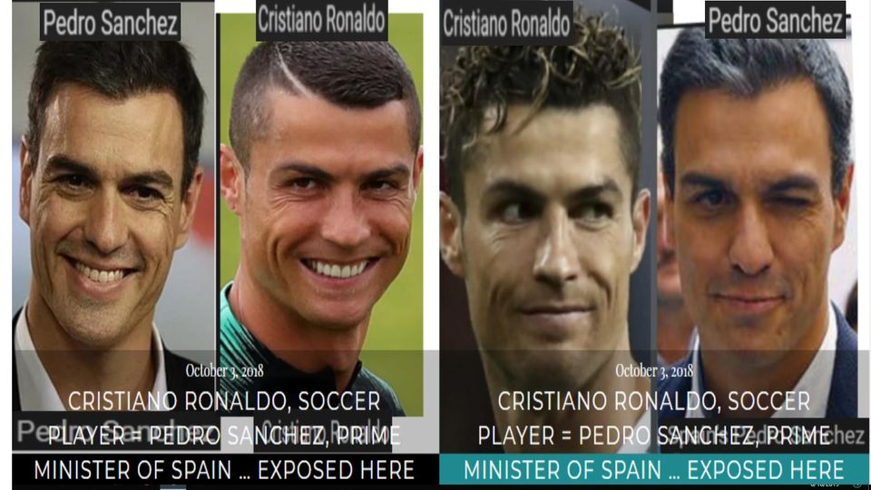 Prime Minister of Spain, PEDRO Sanchez = Ronaldo Cristiano, soccer ...