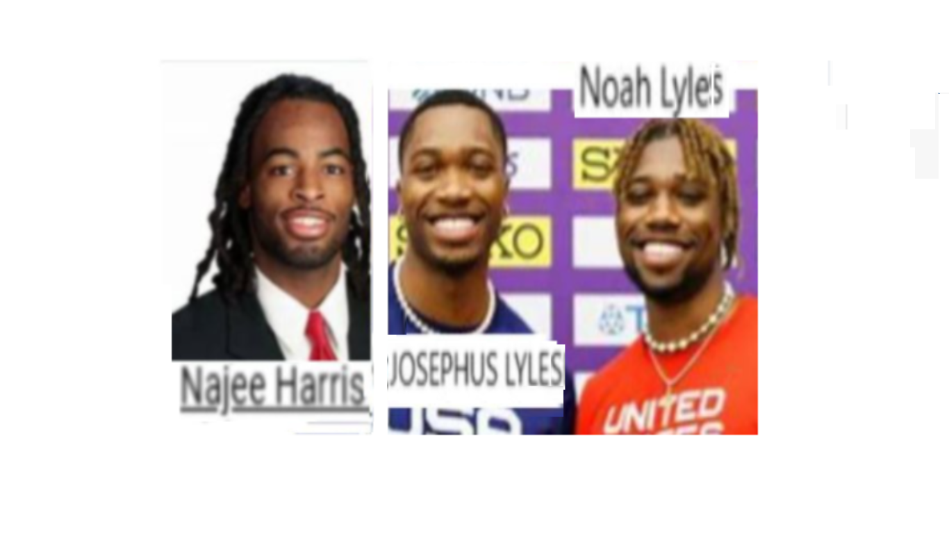 The fastest person in the world, Noah Lyles, his brother JOSEPHUS LYLES ...