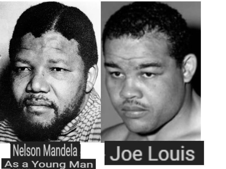 Former leader of South Africa, Nelson Mandela = Joe Louis, former ...