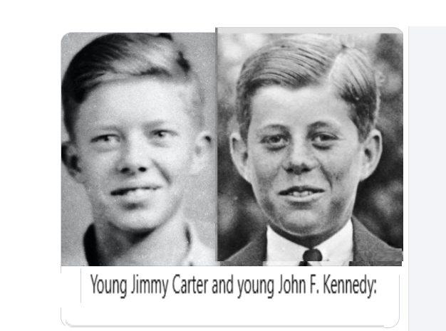 Young Jimmy Carter (now 100 years old) = Young John F. Kennedy ...