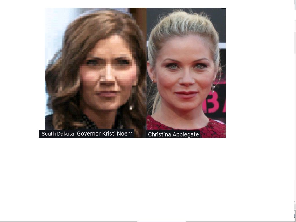 The new U.S. Secretary of Homeland Security, KRISTI NOEM = CHRISTINA ...