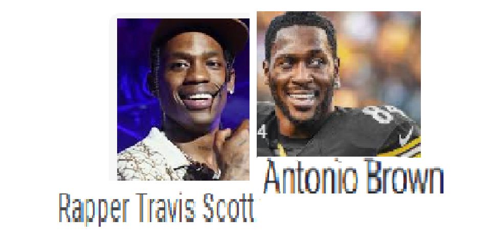 former pro football player and rapper, antonio brown = travis scott ...